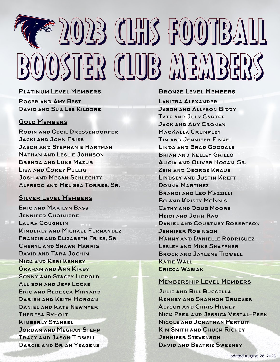 online payment center donations 2023 booster club membership form 2023 ...