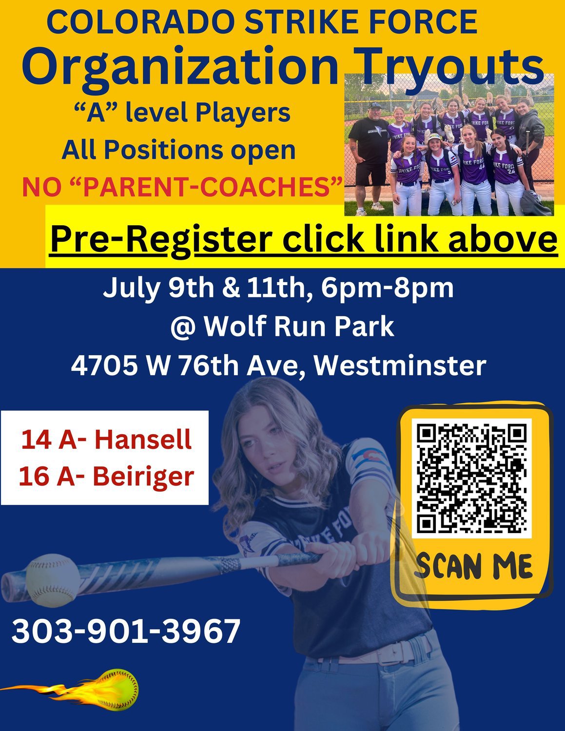 Colorado Strike Force Softball Organization Home Page